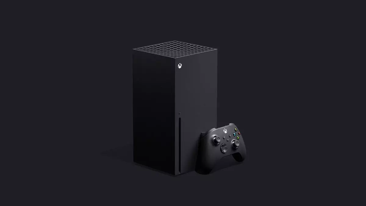 កុងសូល Xbox Series X ដែលមានឧបករណ៍បញ្ជា។