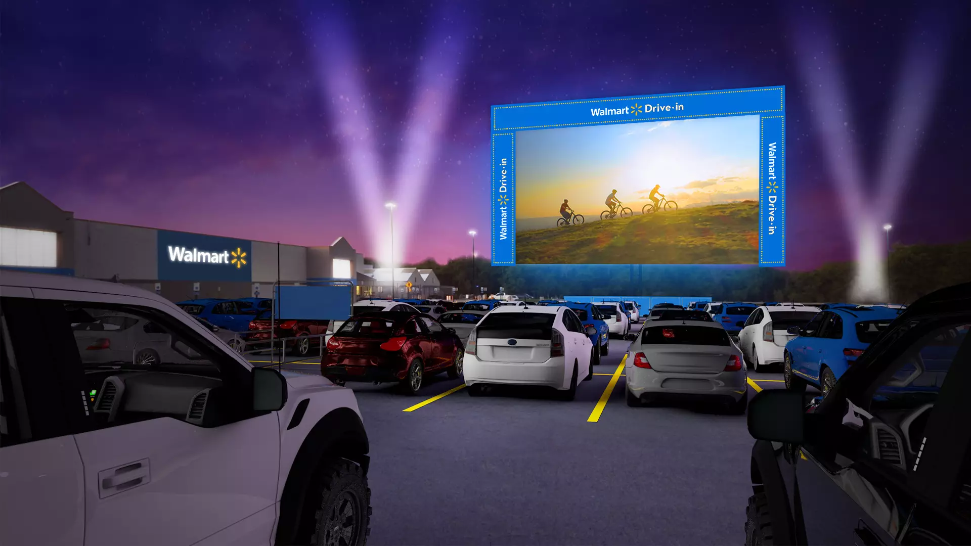 Walmart lanceert 160 gratis drive-in-theaters op de parkeerplaatsen