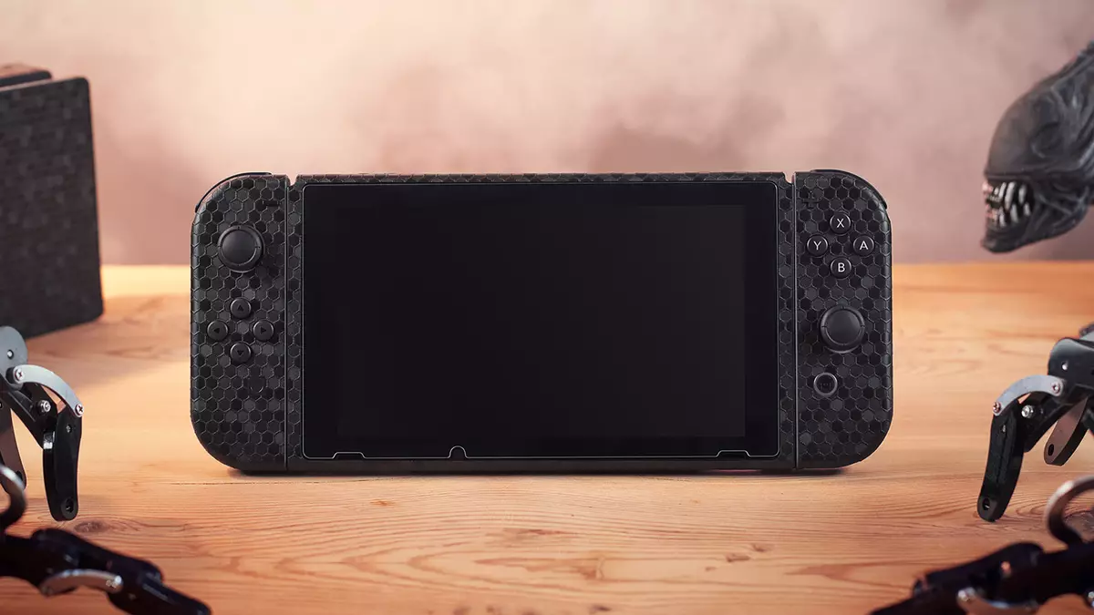 Una foto d'una pell de marca de Nintendo Switch