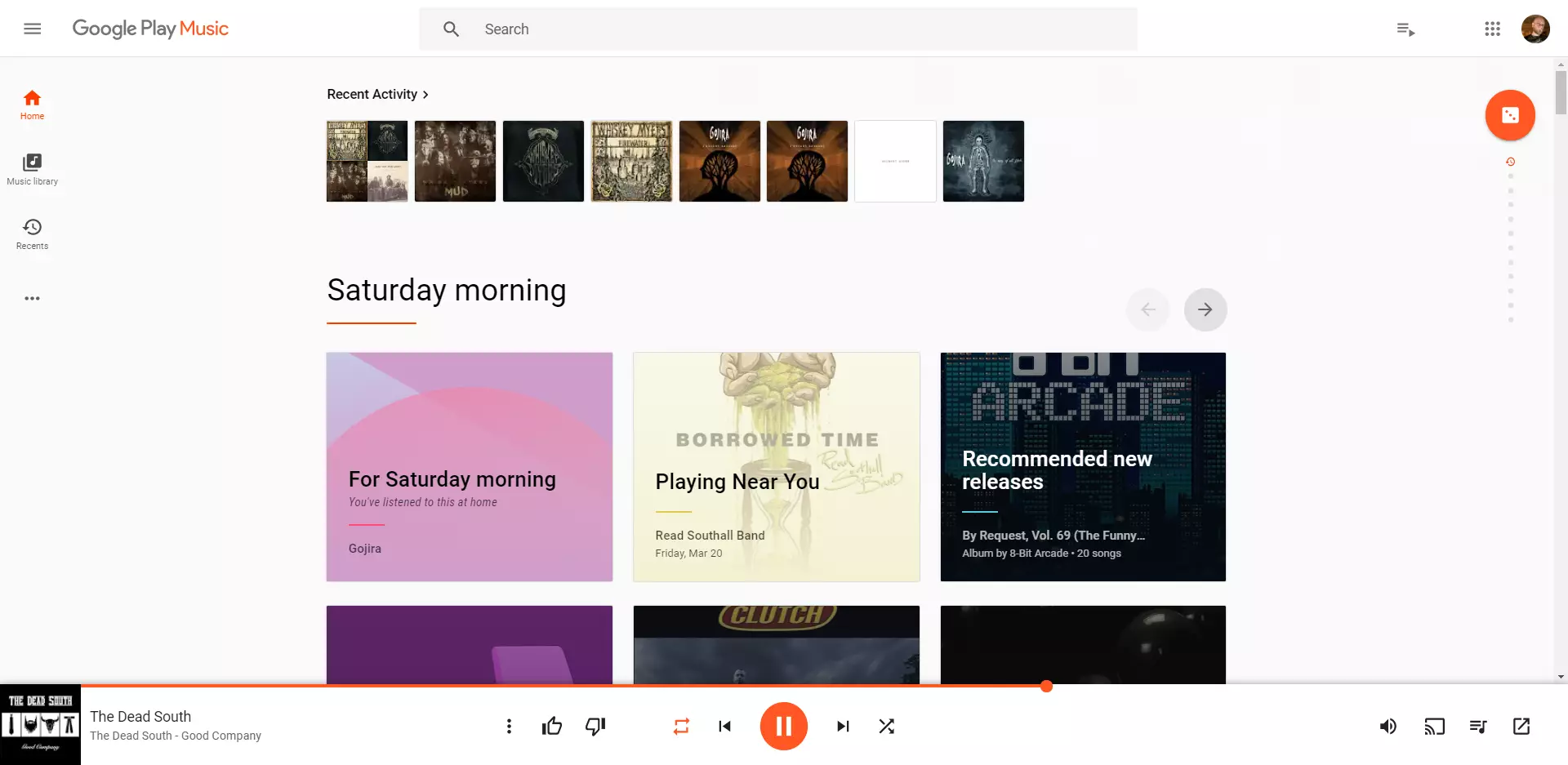 Google Play Müzik Ana Sayfası