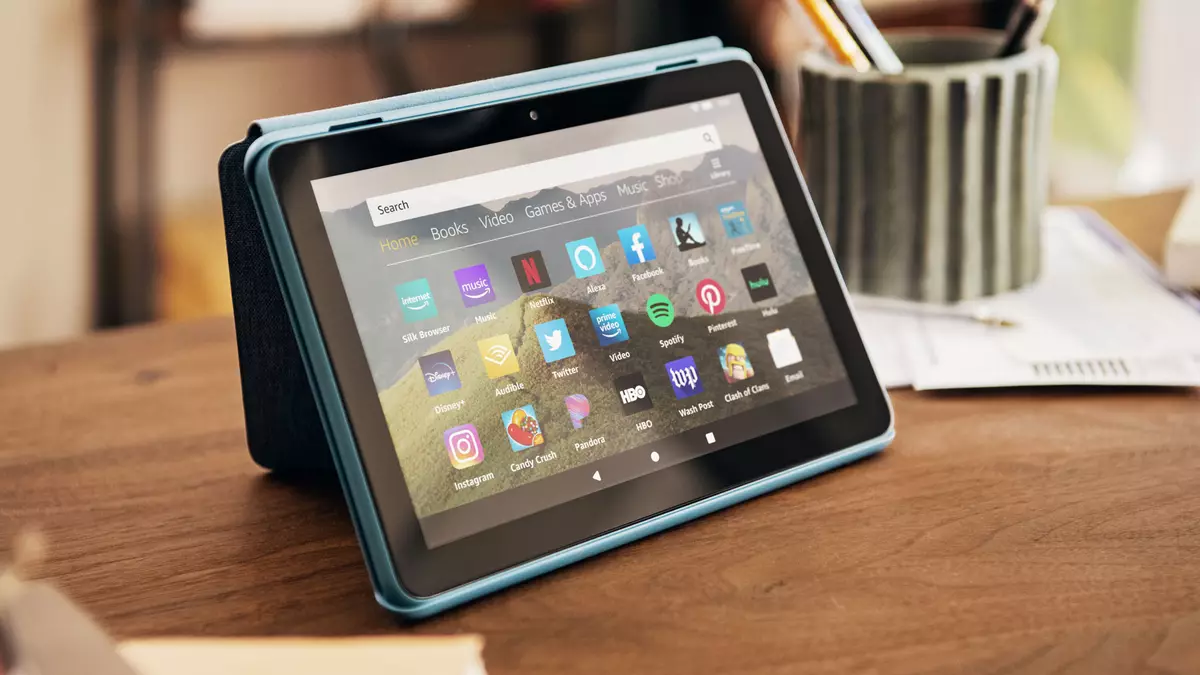 រូបថតរបស់ Kindle Fire HD 8 Tablet ថ្មី។