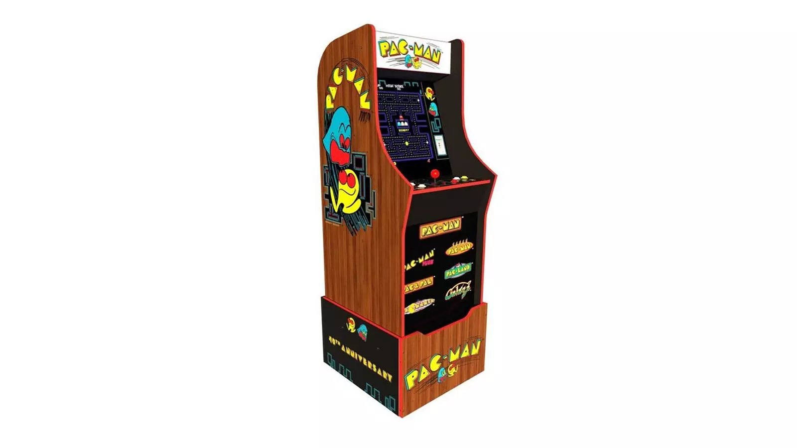 PAC-MAN 40ኛ አመታዊ እትም Arcade1Up ማሽን።