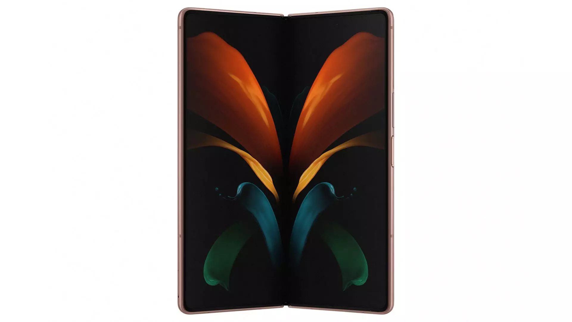 Ang Samsung Galaxy Z Fold 2 makita gikan sa atubangan.