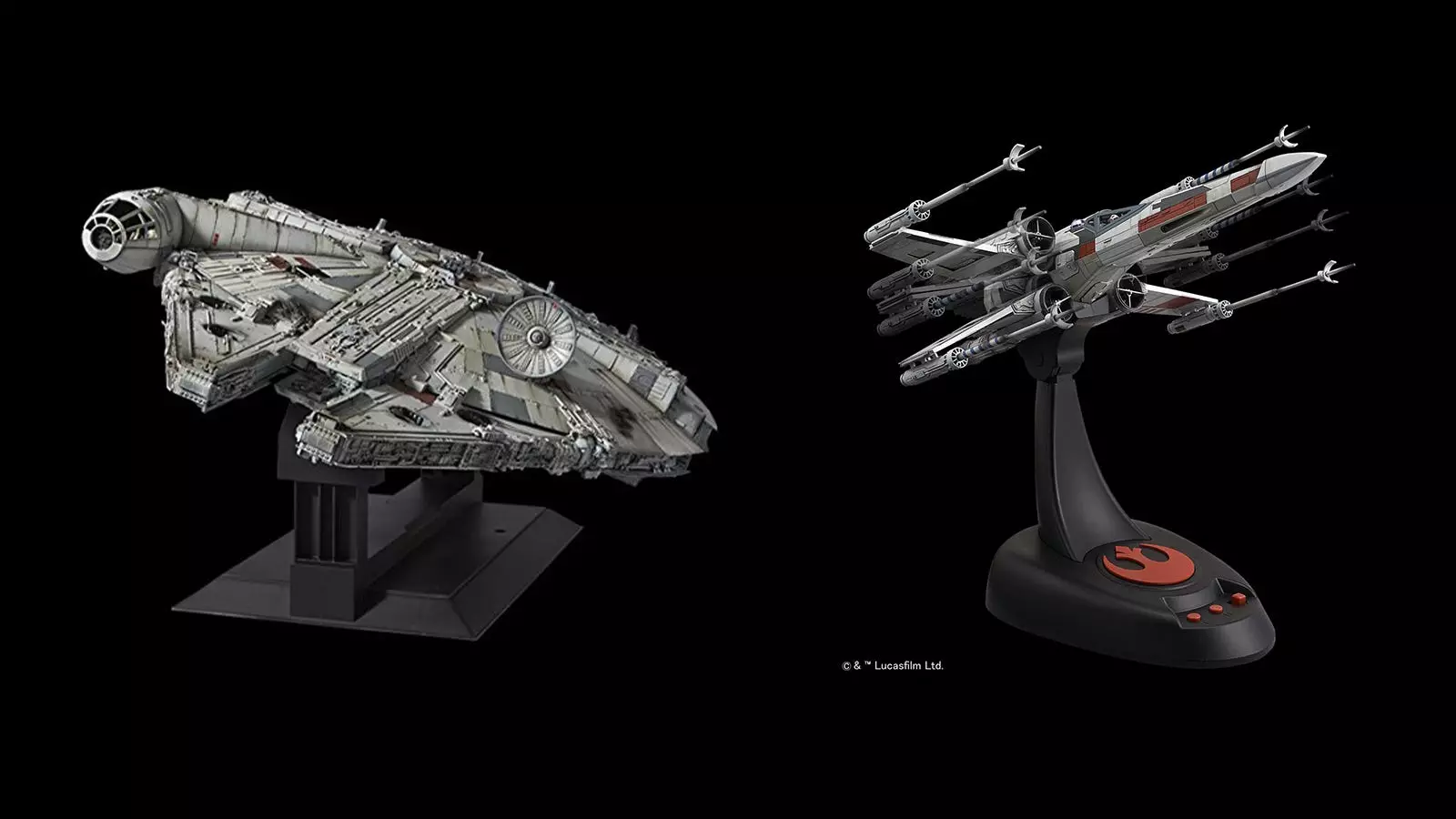 Bandai Hobby MIllenium Falcon in Moving X-Wing