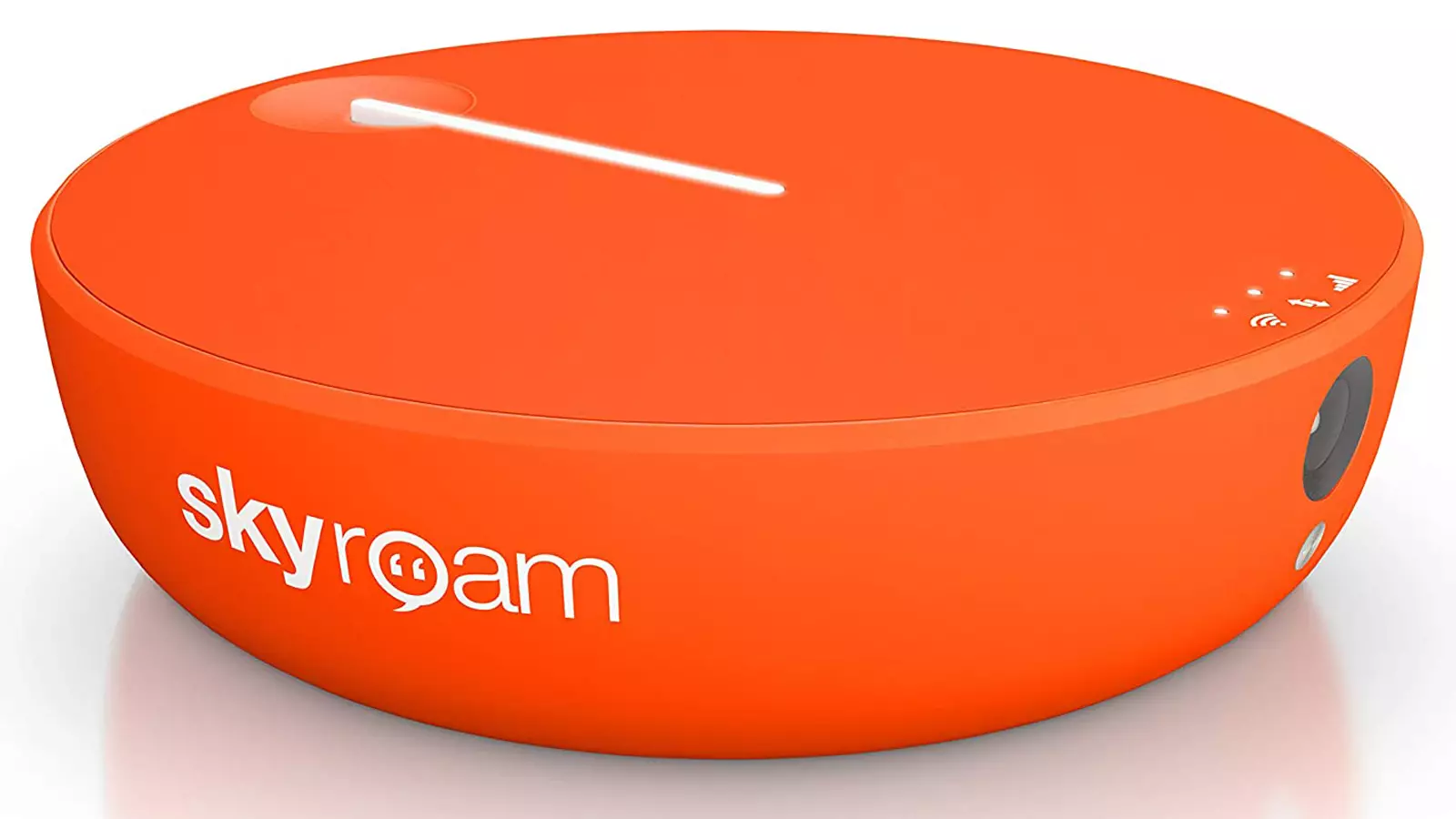 Perangkat Skyroam Solis X WiFi Smartspot dengan kamera internal dan asisten pintar