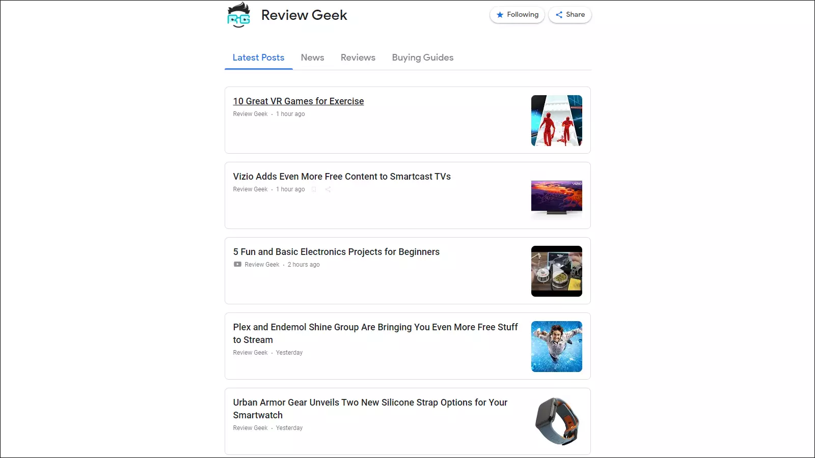 Review Geek が Google ニュースに登場 - フォロー方法はこちら