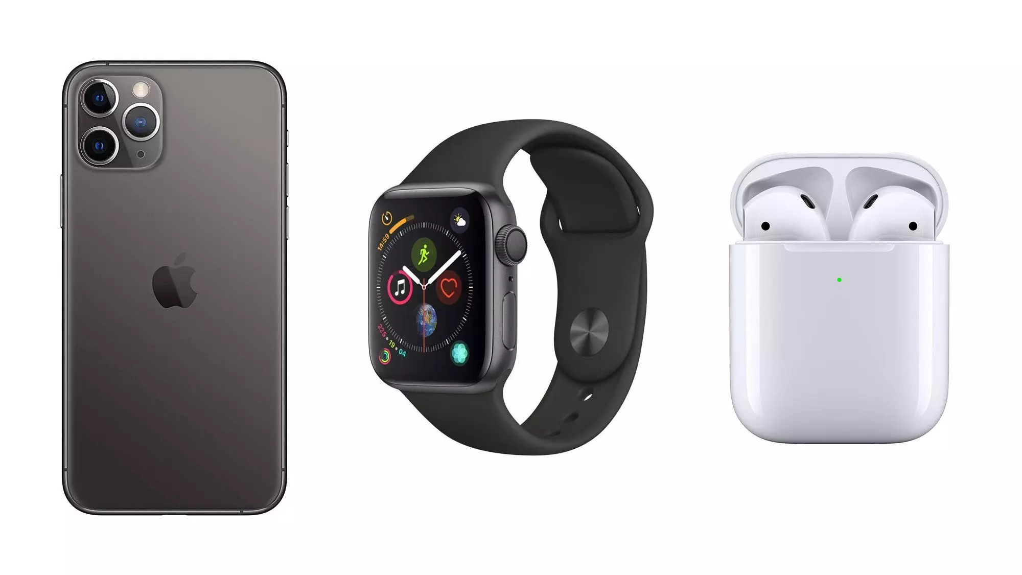 iPhone 11 Pro, Apple Watch 4, AirPods
