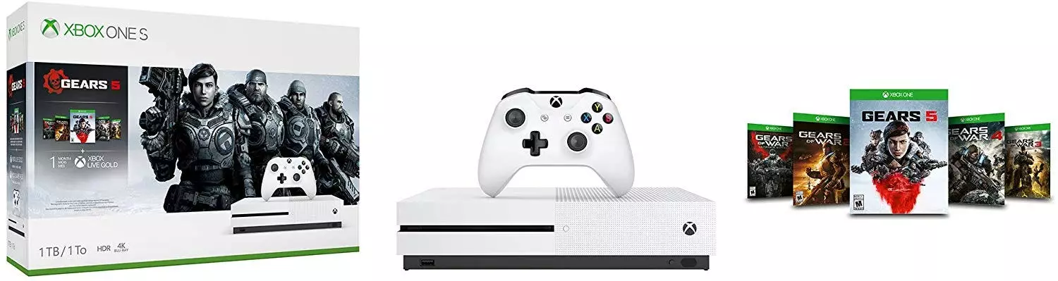 Pacote Xbox One S com Gears of War.