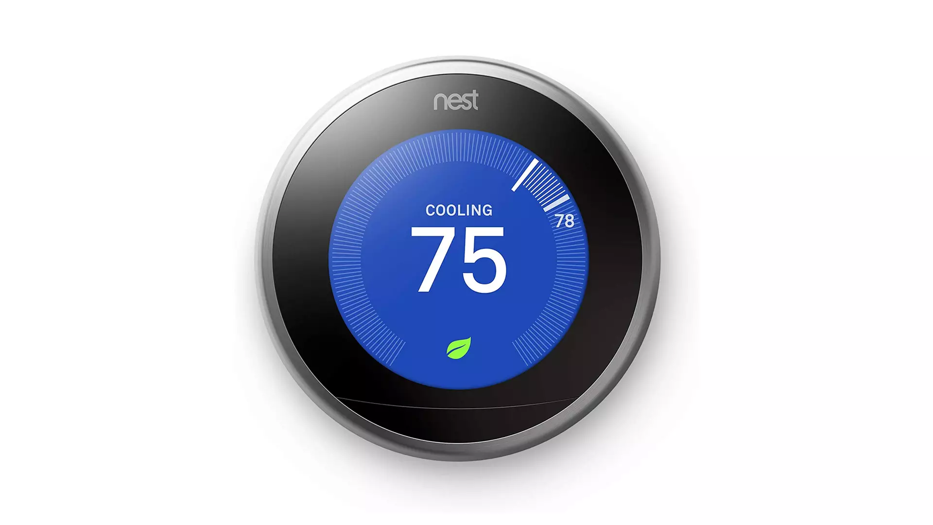 The Google Nest Learning Thermostat.