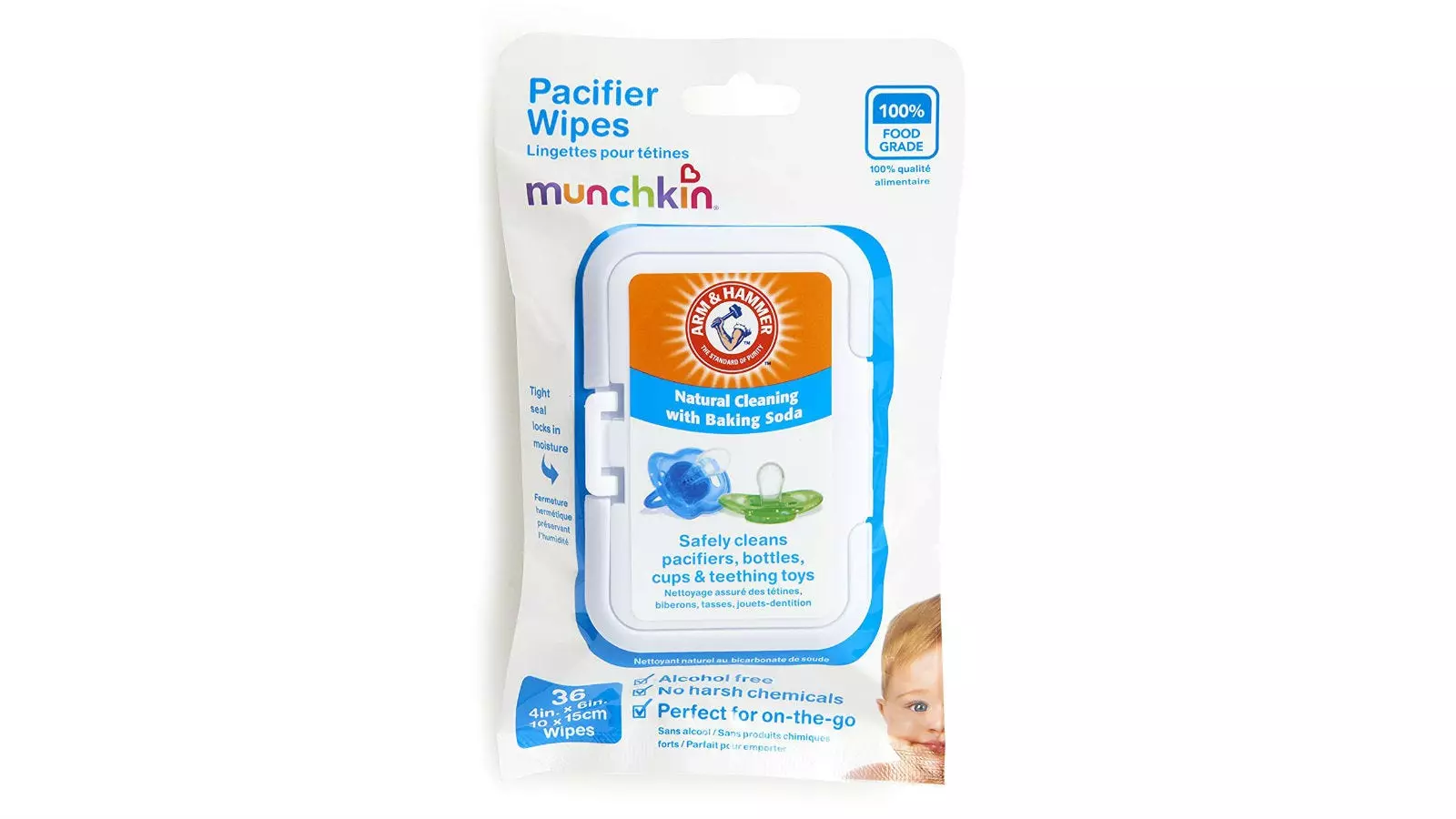 Munchkin 36 Pack Arm ۽ Hammer Pacifier Wipes