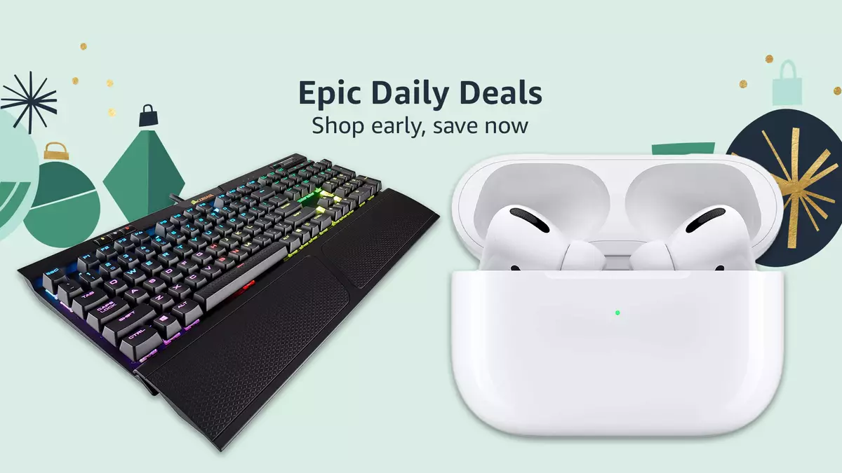 „Amazon Epic Daily“ pasiūlymai su „AirPods Pro“ ir „CORSAIR k70“ žaidimų klaviatūra.