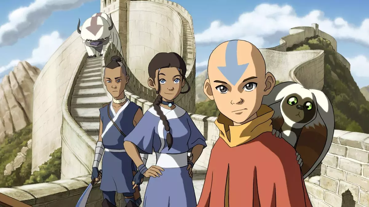 Aang, Kitara, Sokka, Momo e Appa, de 'Avatar: The Last Airbender
