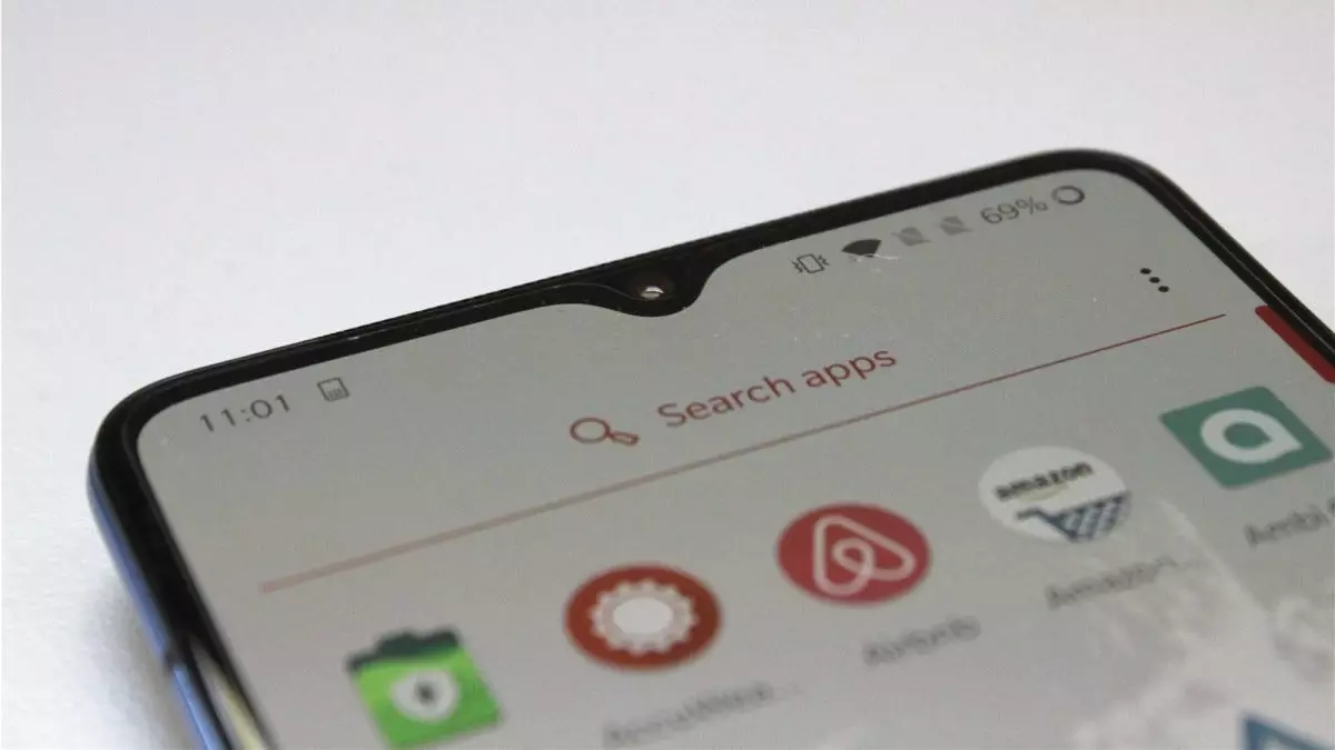 Söker efter appar på OnePlus-smarttelefonen