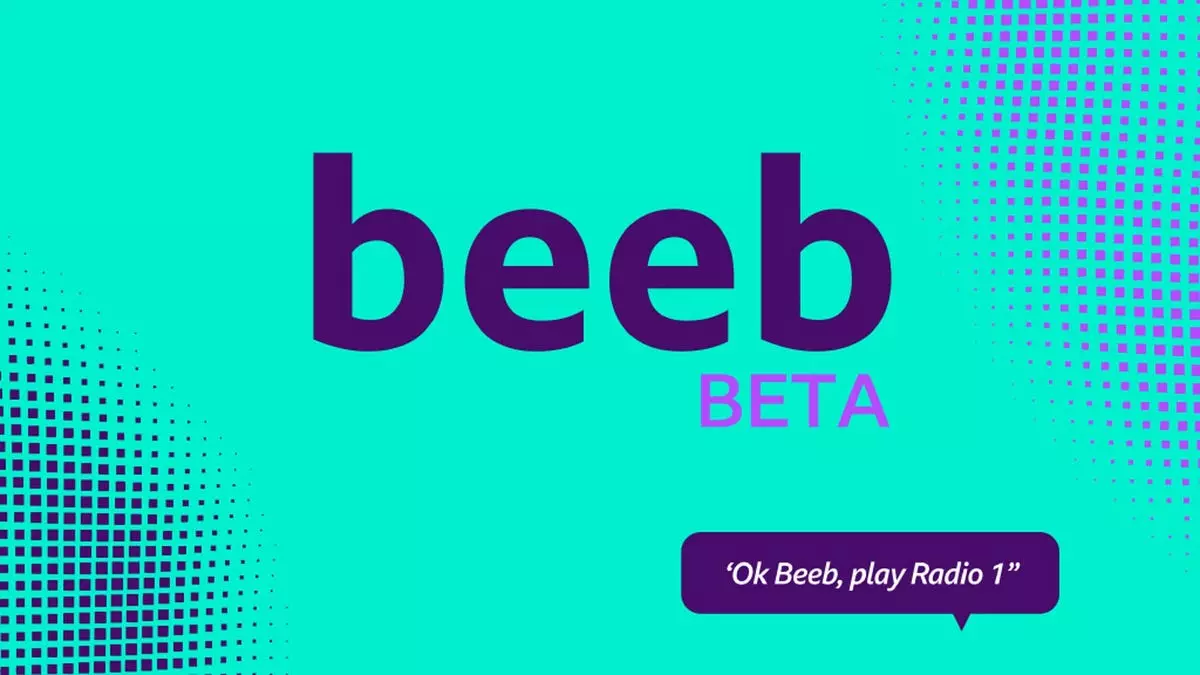 Beeb Beta-logoet med ordene