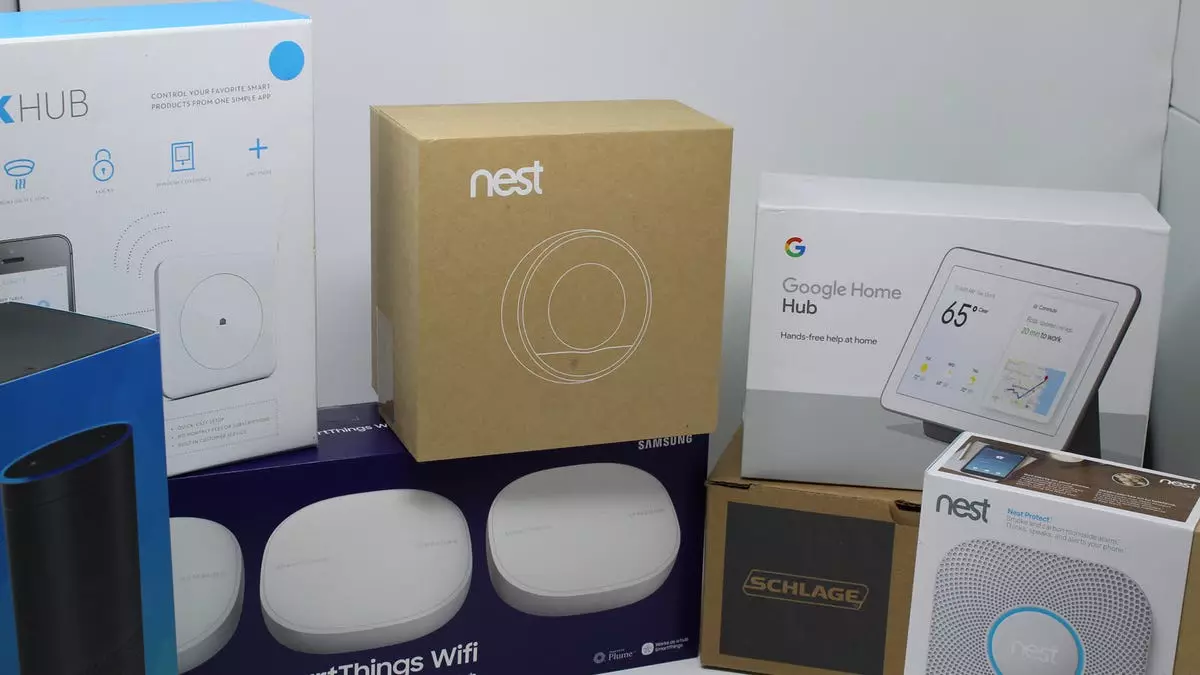 Echo, Google Home, SmartThings, Nest, lan liya-liyane.