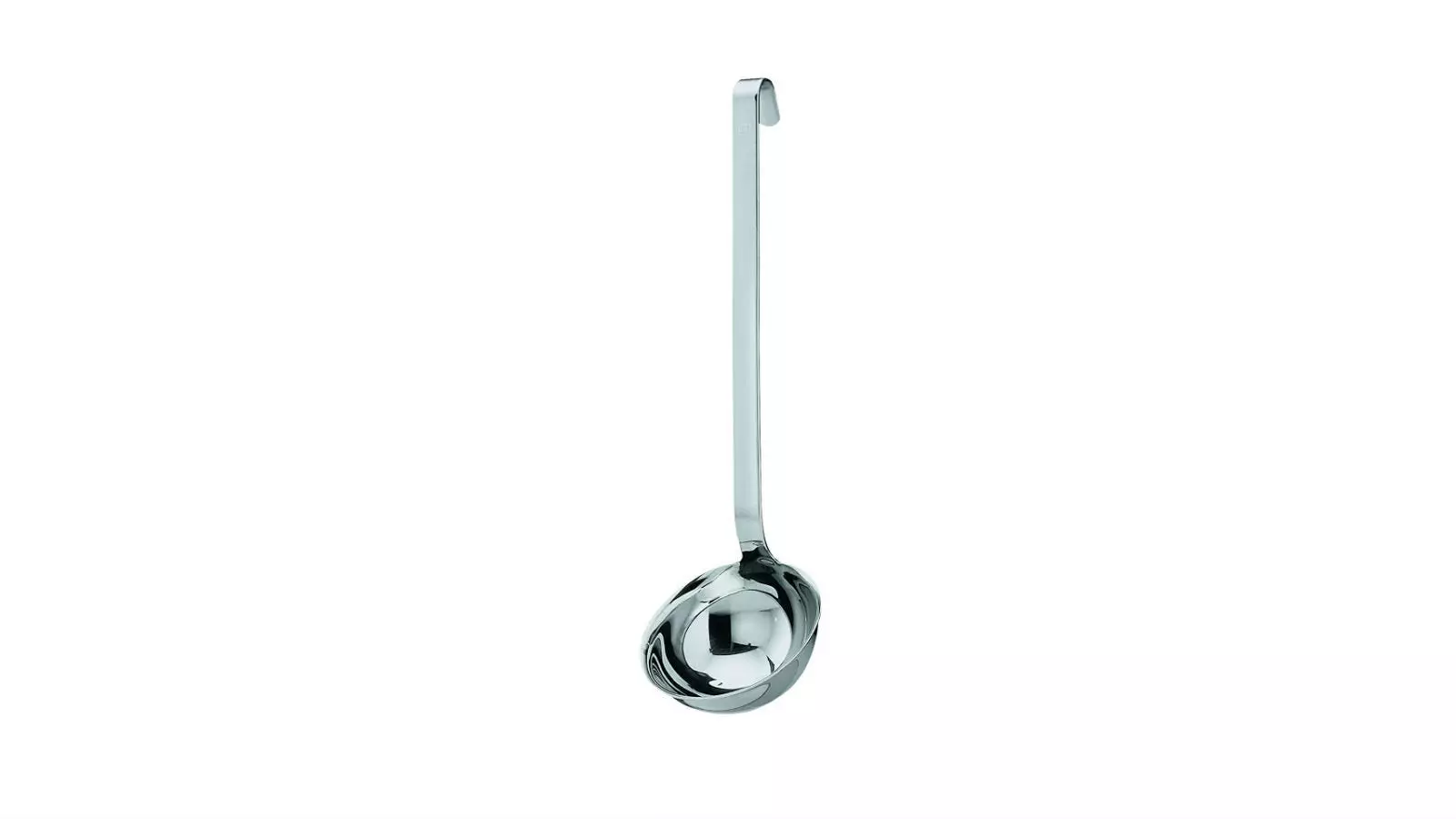 Rosle Stainless Steel Hooked Handle Ladle with Pouring Rim.