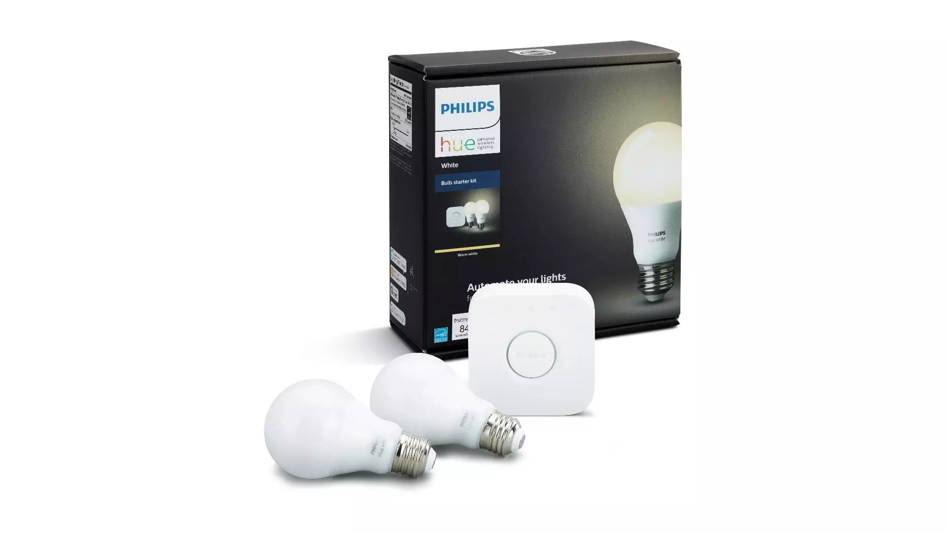 Philips Hue ホワイト スマート電球スターター パック。