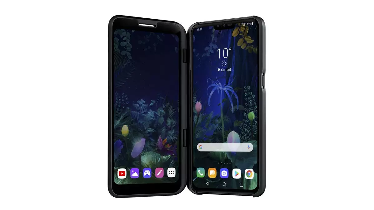 LG V50 Telefon und Hülle mit doppeltem Bildschirm