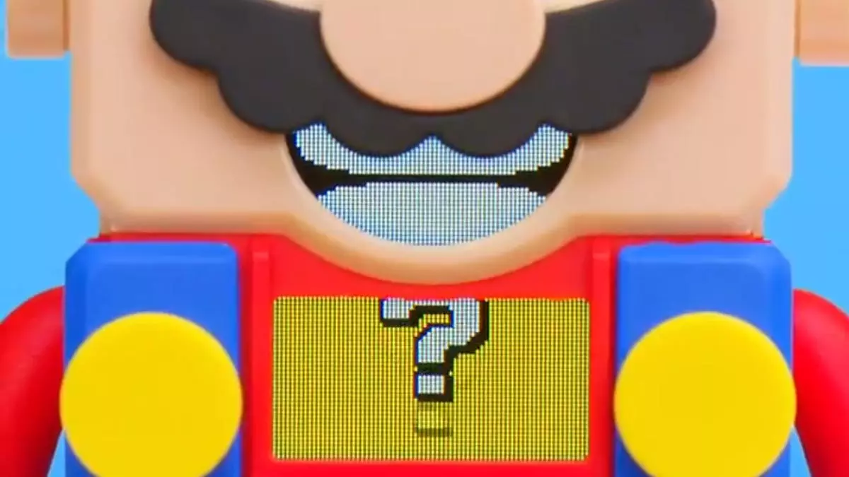 Ein Teaser für LEGO-Spielzeuge im Mario-Stil.