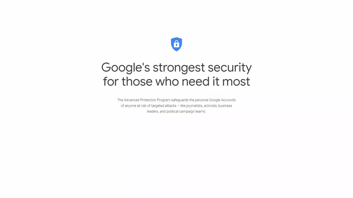 Google प्रगत संरक्षण लोगो