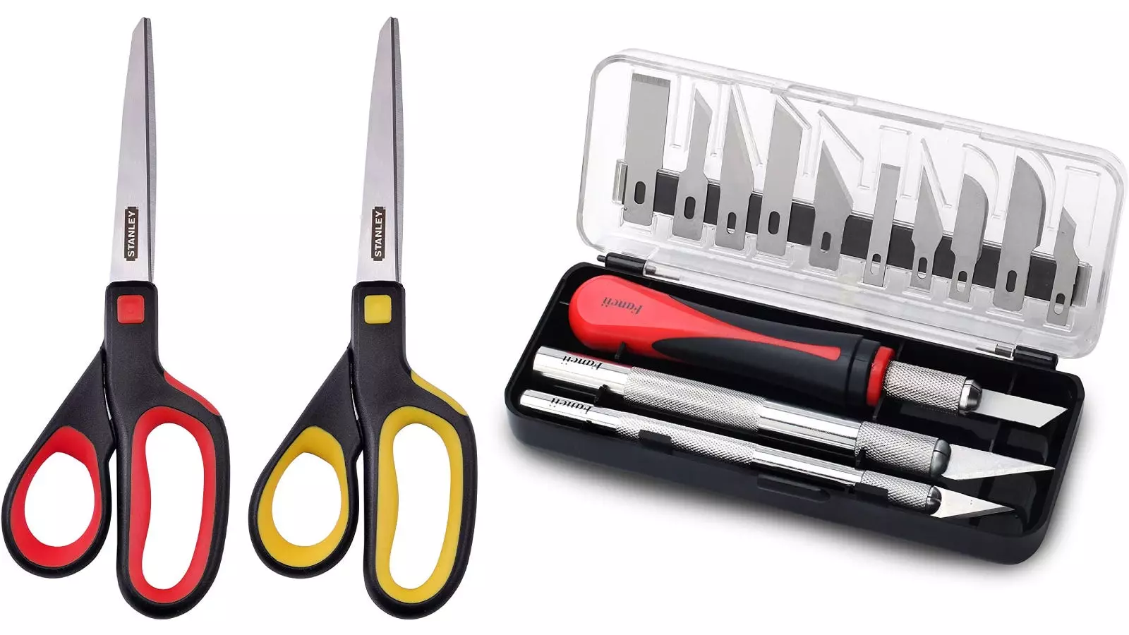 Fancii Precision Craft Knife Set, Stanley 8 Inch All-Purpose Ergonomic Scissor