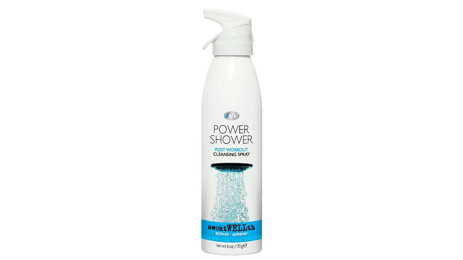 Ibhodlela lesifutho le-sweatWELLTH Power Shower Post Workout Cleansing Spray.