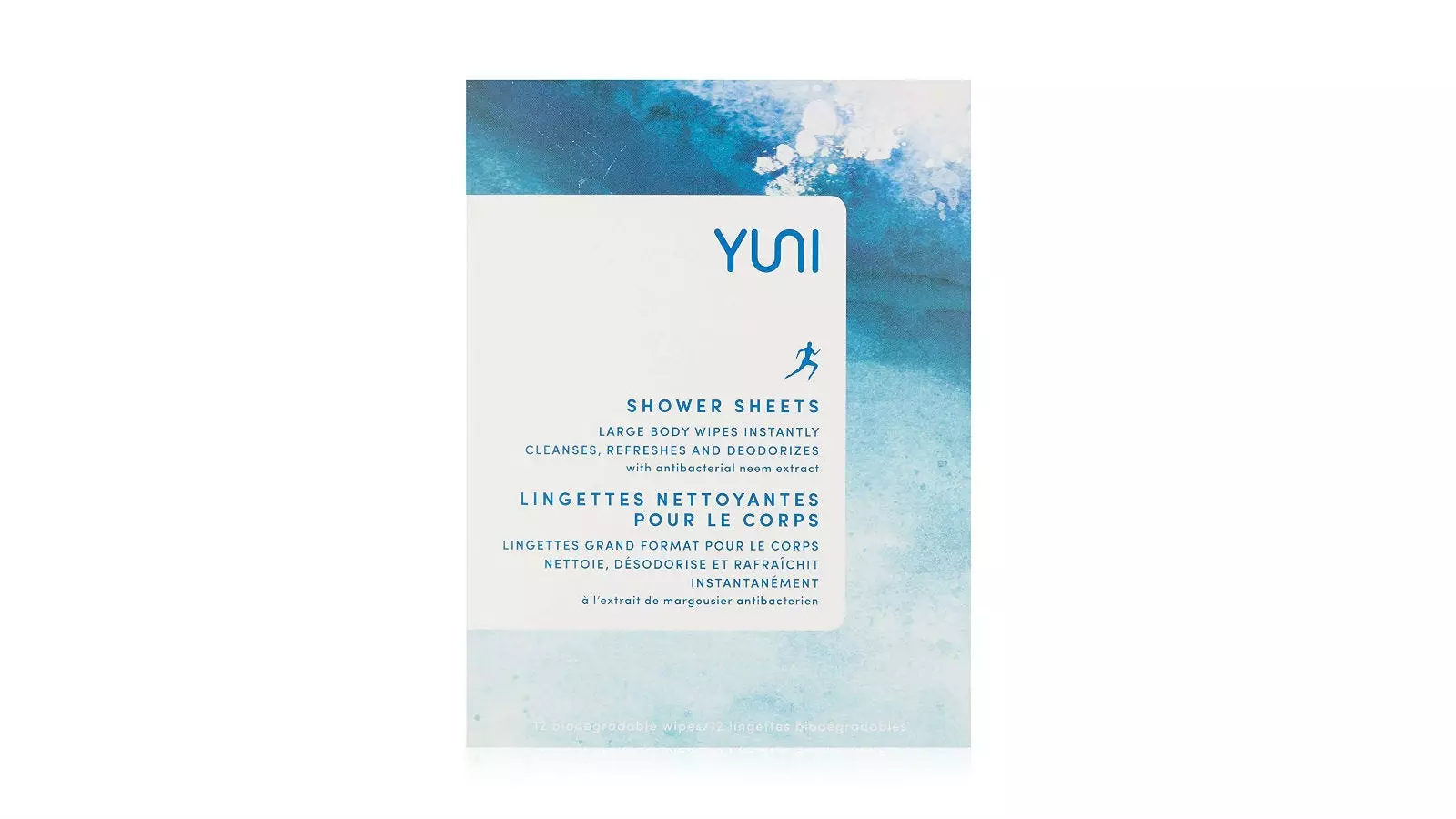 Một hộp YUNI Beauty Shower Sheets.