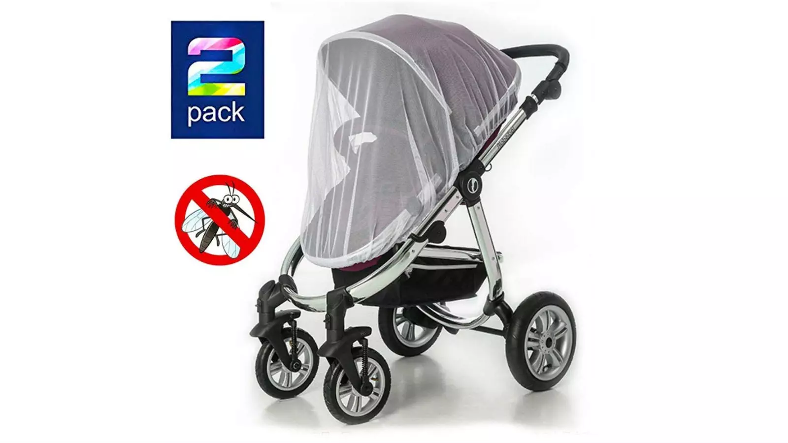 Sysmie Baby Mosquito Net holim'a stroller.