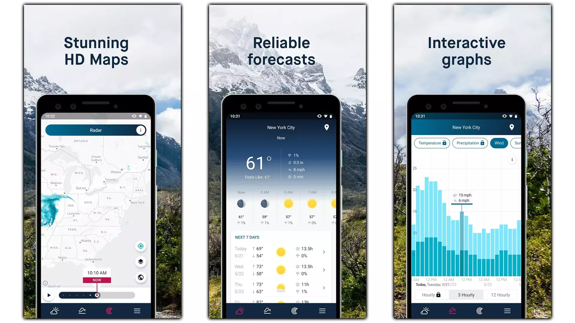 hình ảnh của ứng dụng WeatherPro.