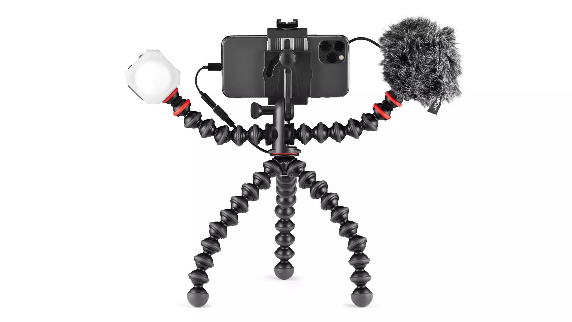Koristeellinen GorillaPod Mobile Vlogging -laite.