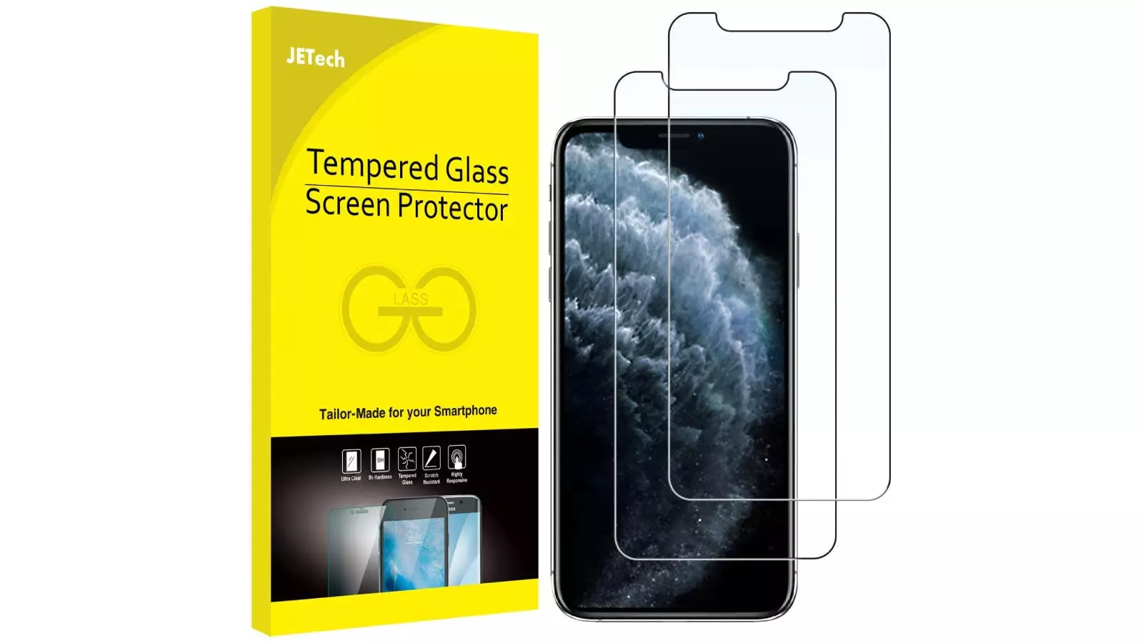 JETech iPhone 11، 11 Pro، ۽ 11 Pro Max Screen Protectors
