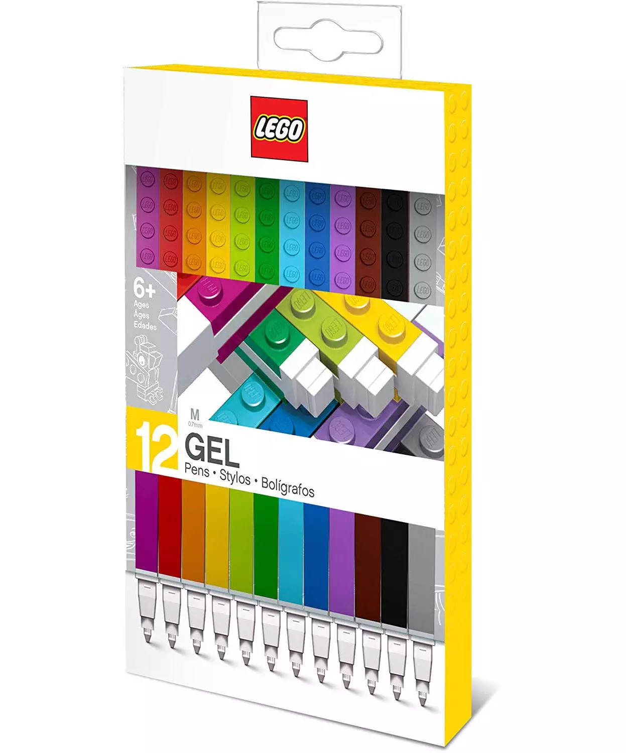 Gēla pildspalvu kolekcija ar LEGO kniedēm.
