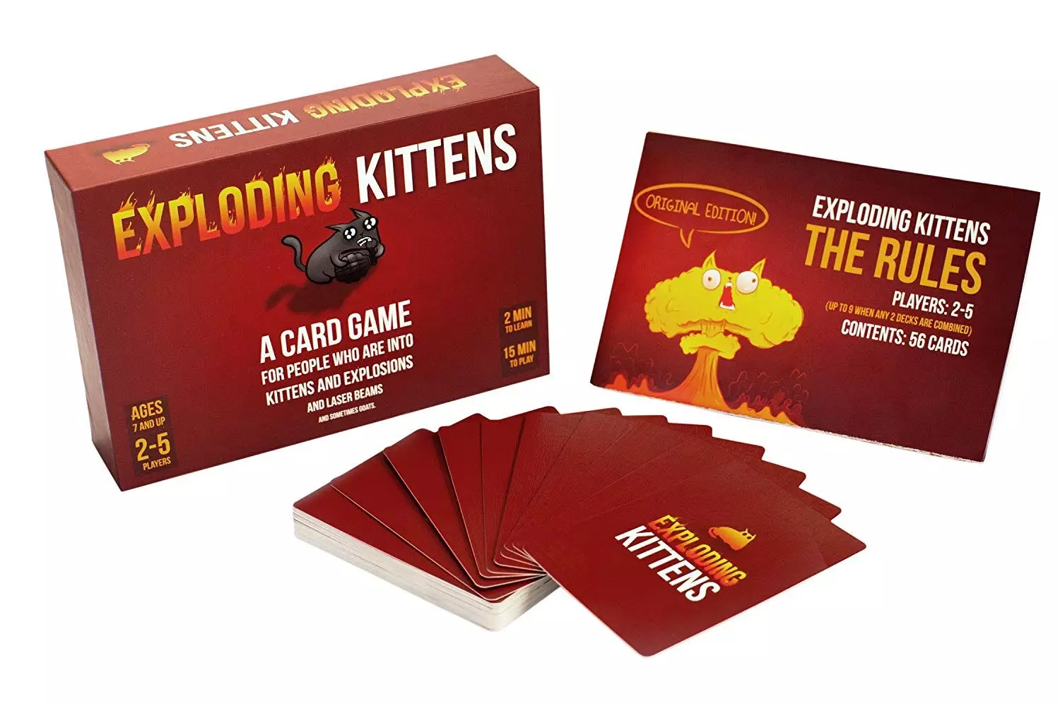 Популярная карточная игра Exploding Kittens.