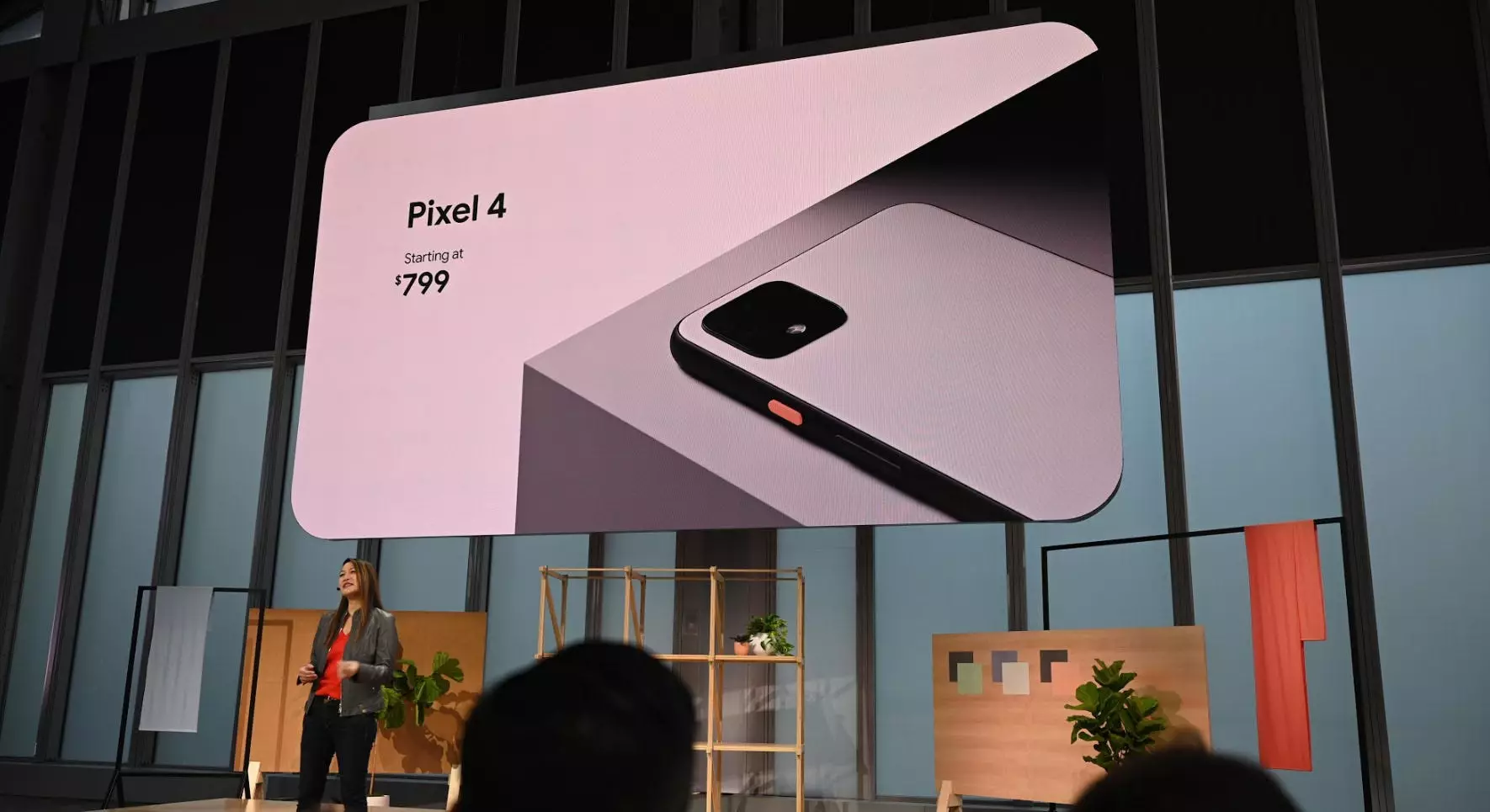 De Pixel 4 op het evenement van Google.