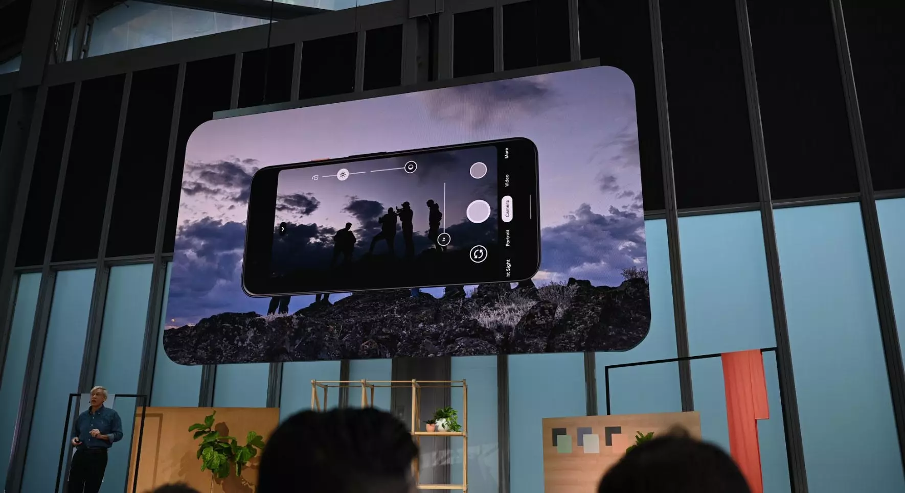 De Pixel 4 op het evenement van Google.