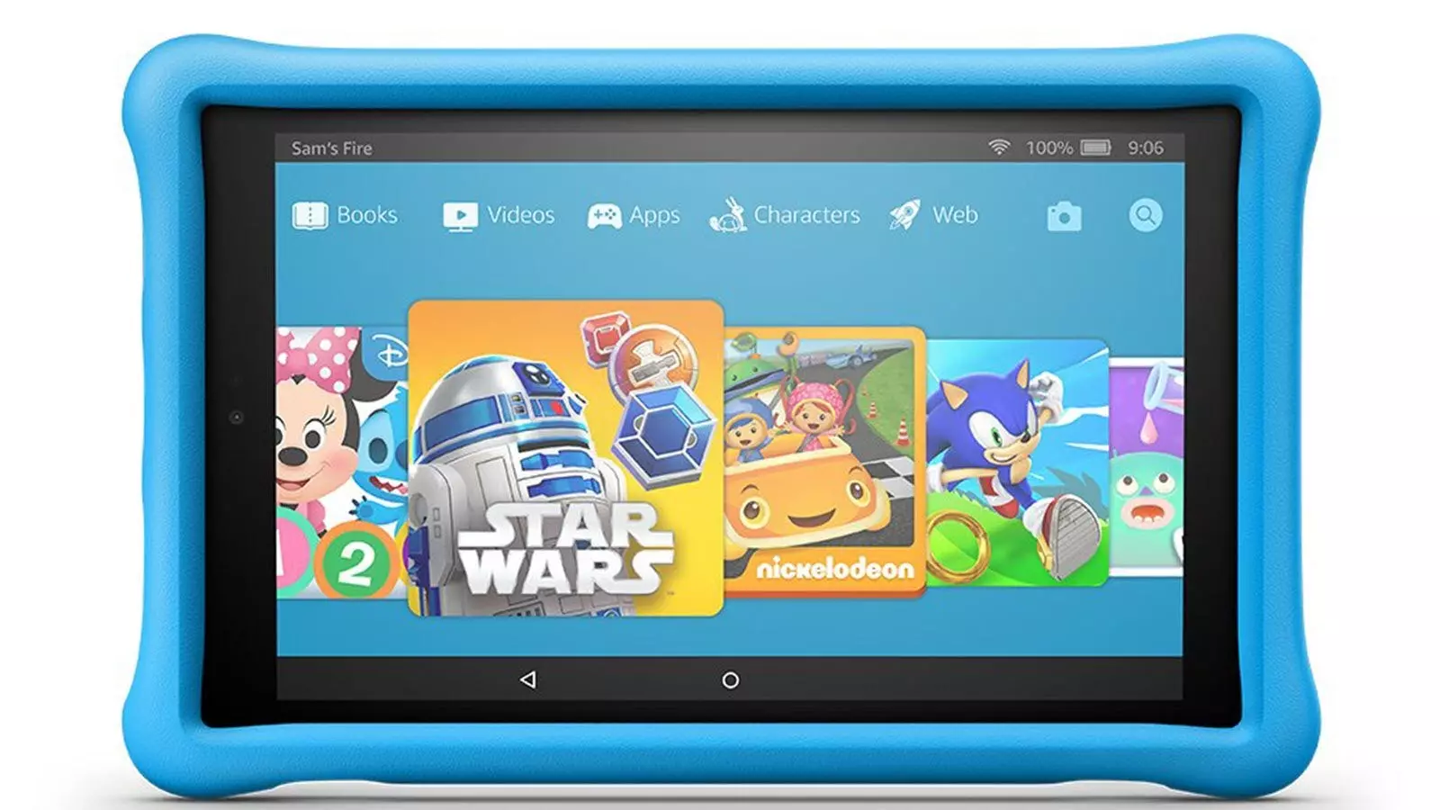 Une tablette Blue Fire 10 pouces Kids Edition avec les applications Star Wars