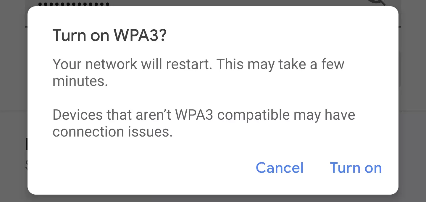 Twissija WPA3 fuq Nest Wifi