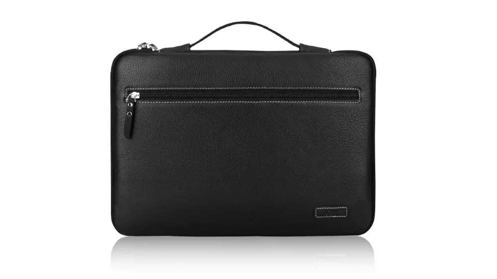 FYY Pocketed Leather Laptop Sleeve