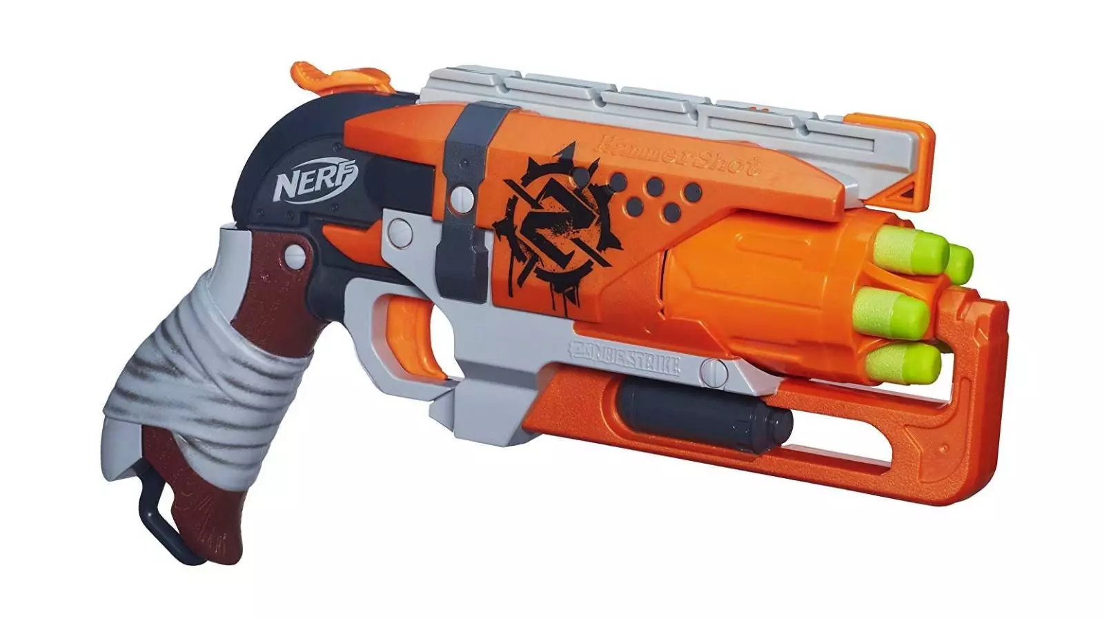 The Nerf Zombie Strike Hammershot Blaster.