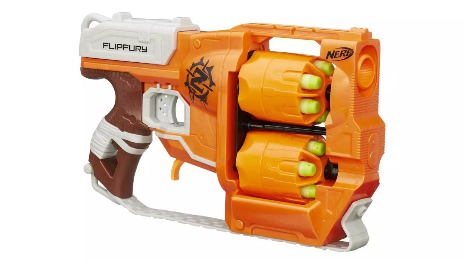O Nerf Zombie Strike FlipFury Blaster.