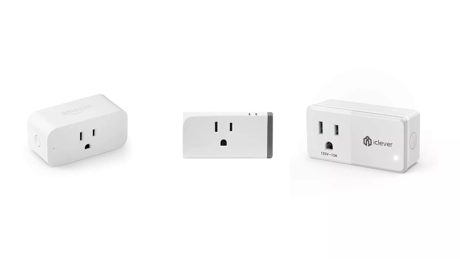Amazon, Sonoff, uye iClever smart plugs.