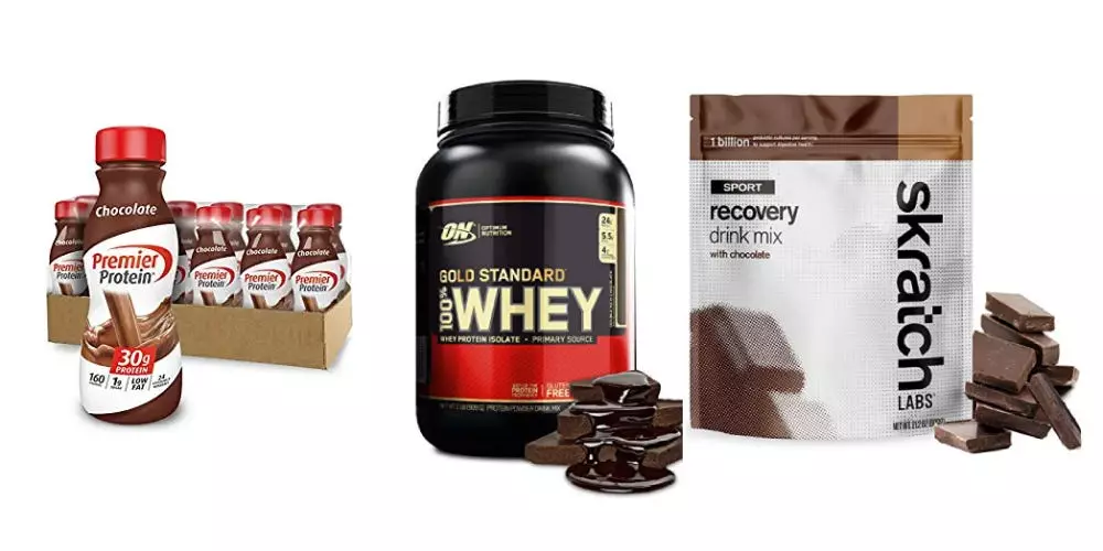 Premier Protein Shake, Gold Standard Whey Protien, Skratch Labs Recovery Drink