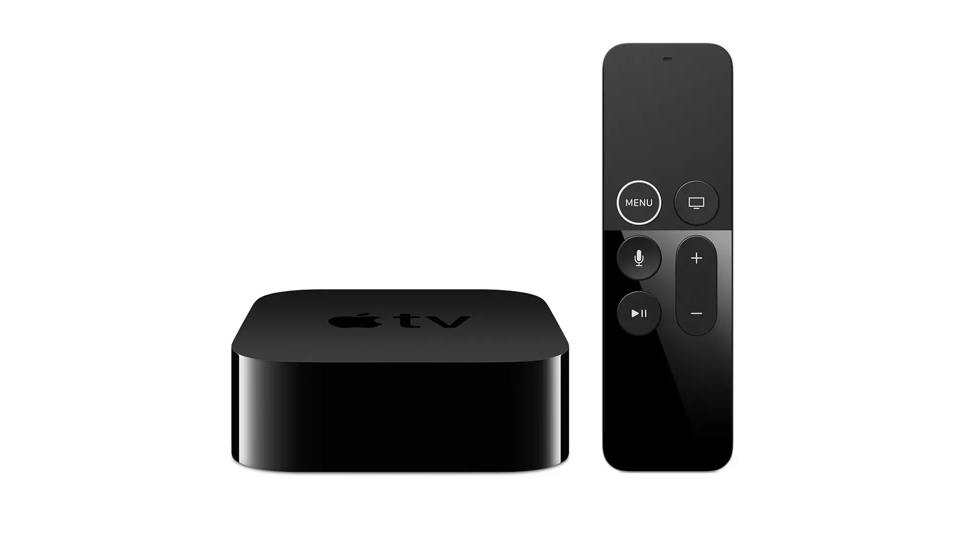 Usa ka litrato sa Apple TV4K streaming box.