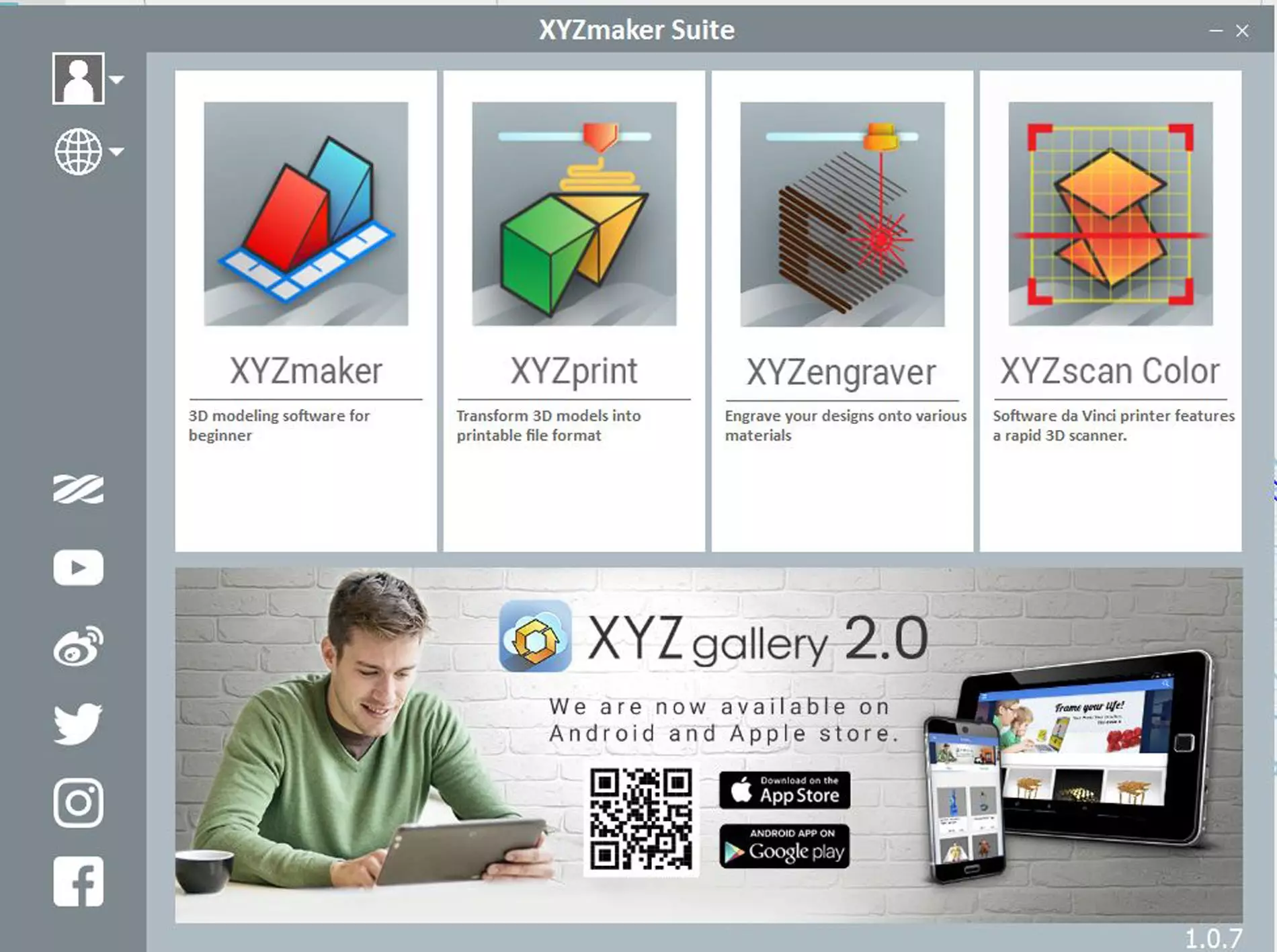 XYZMaker Suite programmatūra.