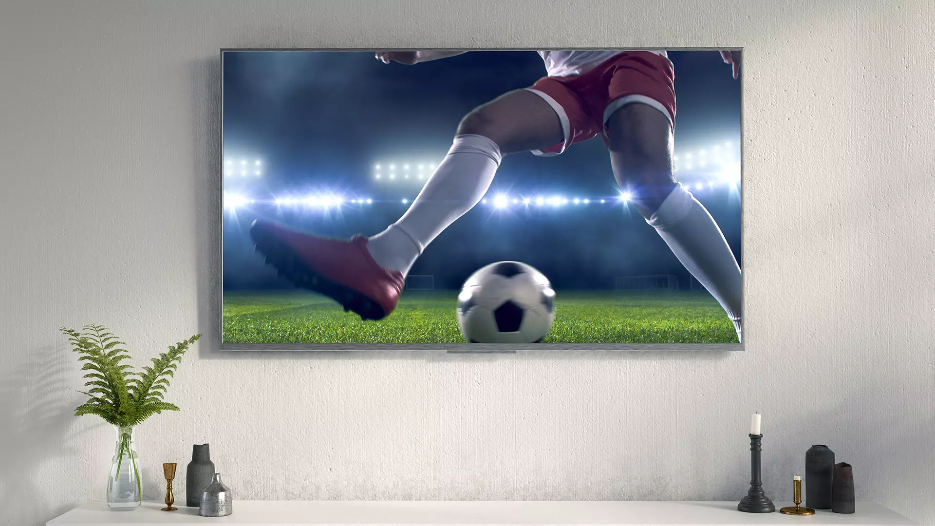 Egy gyönyörű 4K HDR TV a nappaliban