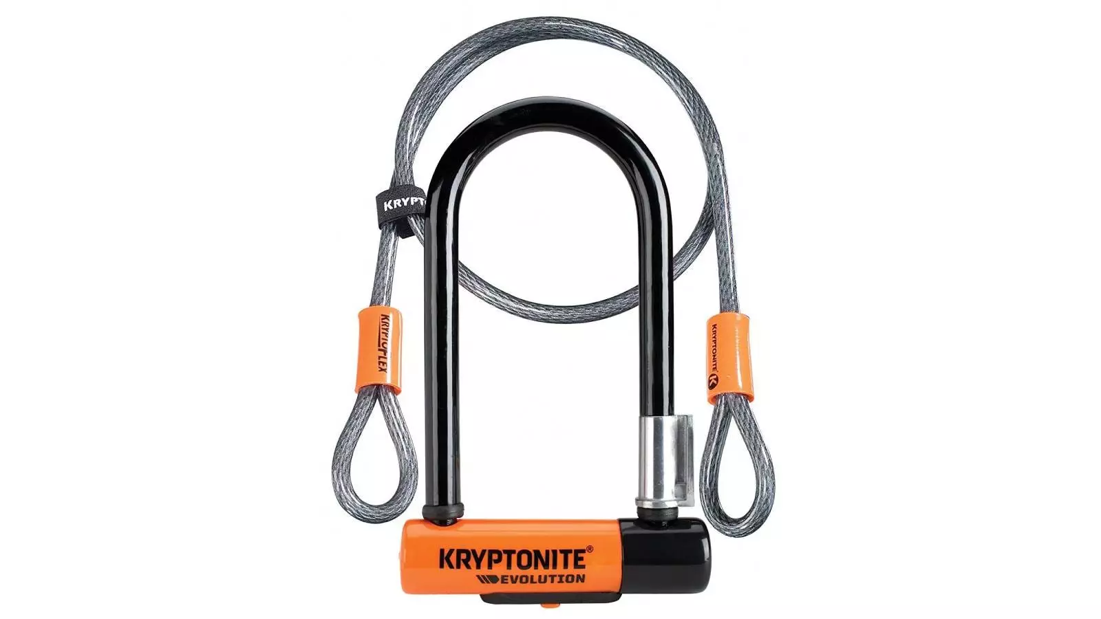 Kryptonite Evolution 11-14mm U-Lock dengan FlexFrame-U Bracket.