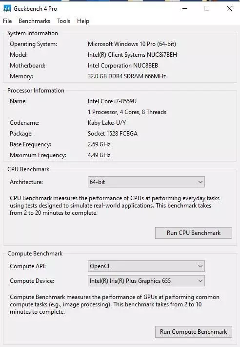 Intel i7 NUC карау: DIY көчле тычкан компьютеры 8917_7