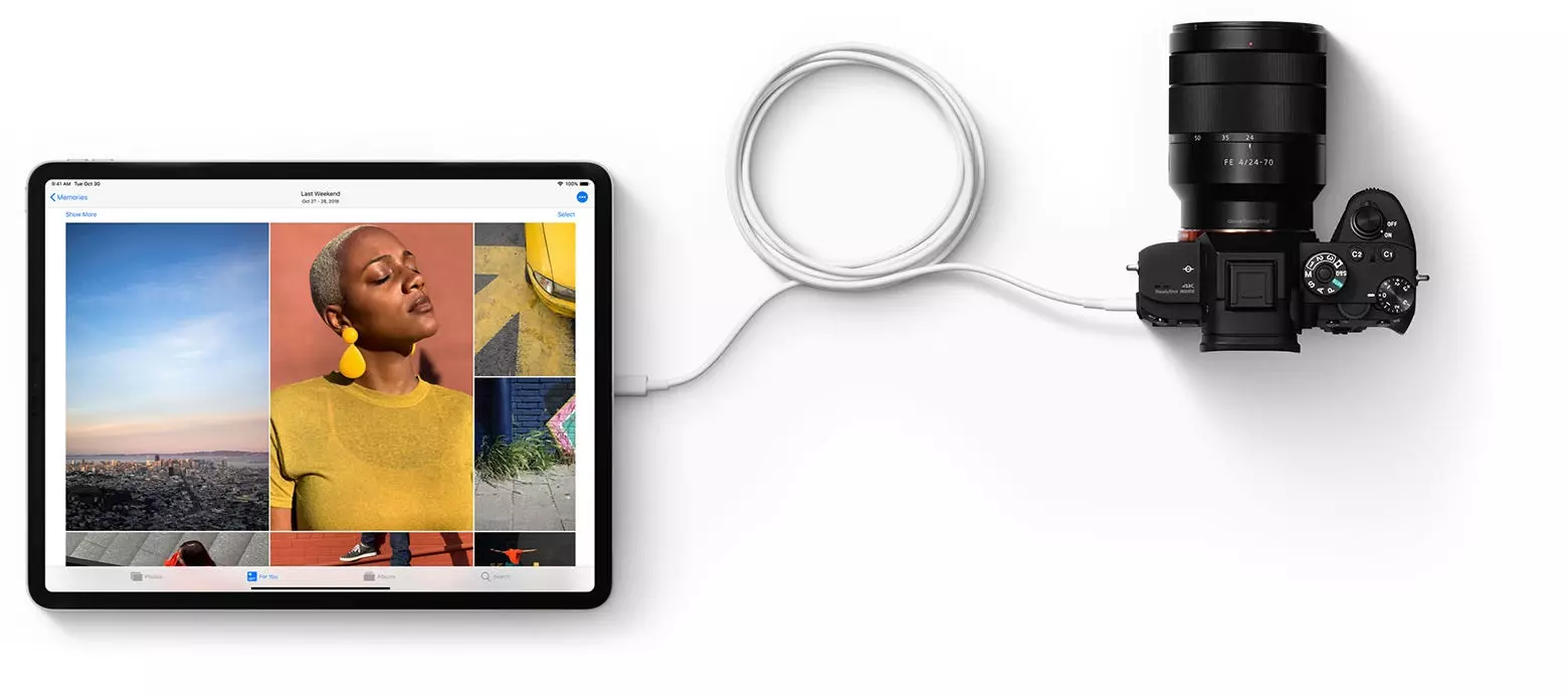 Apple droppede Lightning-porten til USB-C alene på den nye iPad Pro.