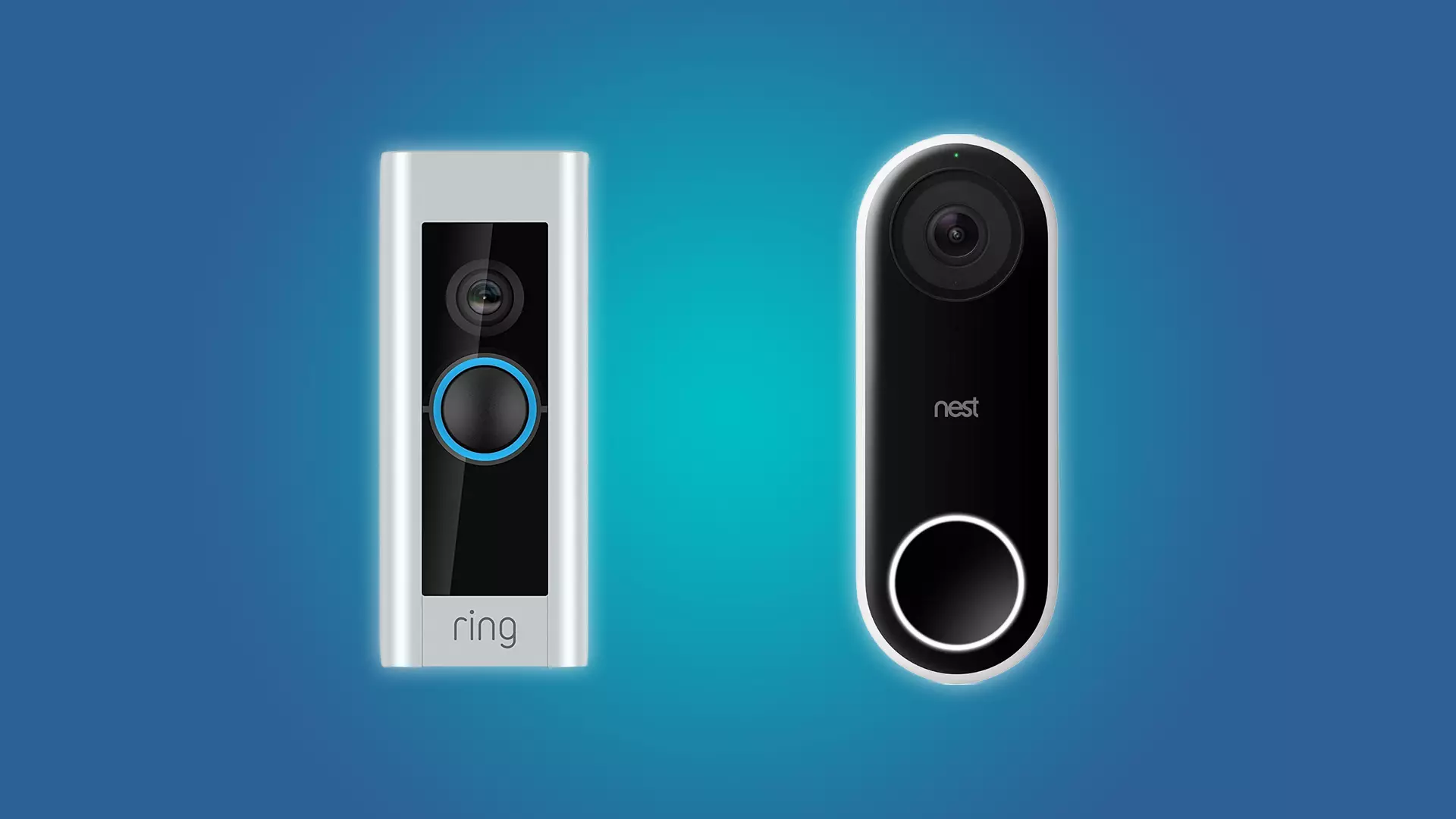 Το Ring Pro Video Doorbell και το Nest Hello Video Doorbell.