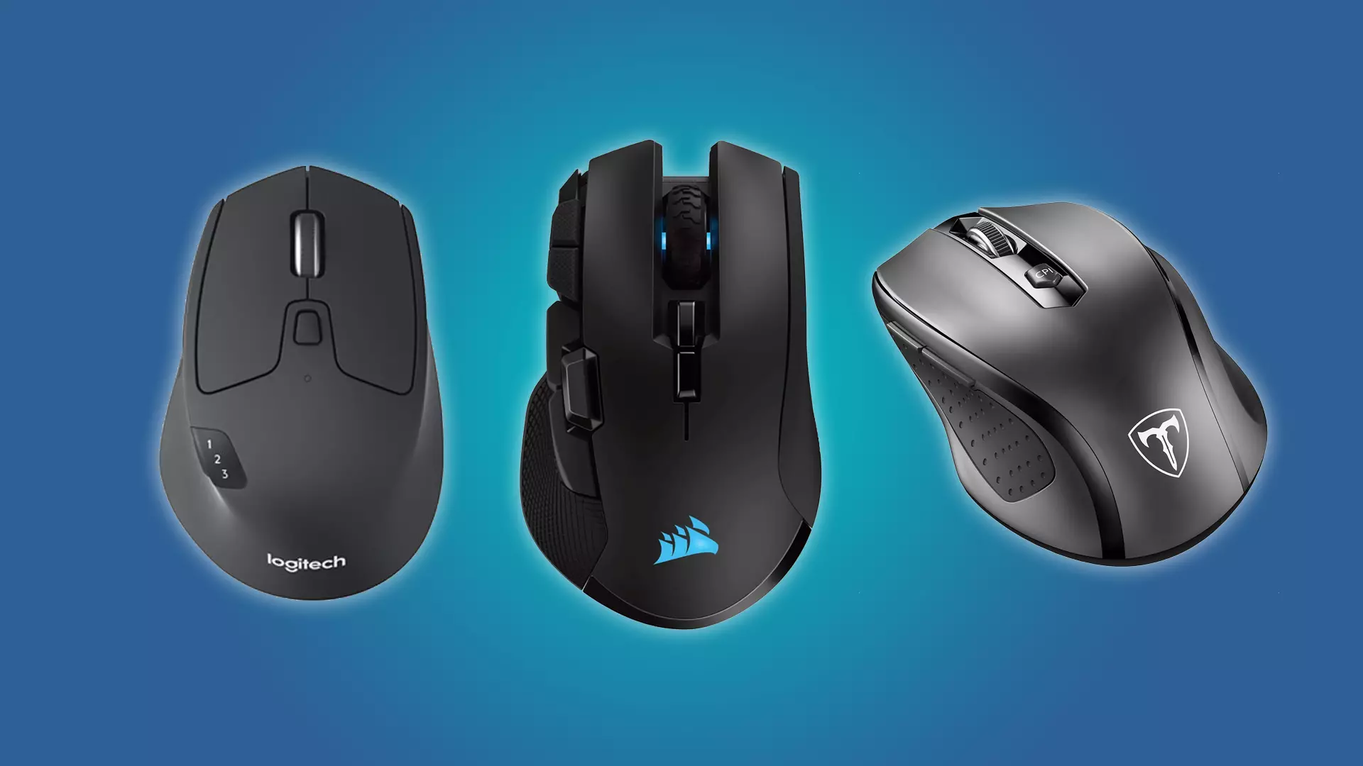 The Logitech Triathalon, the VicTsing MMO5, සහ CORSAIR IRONCLAW